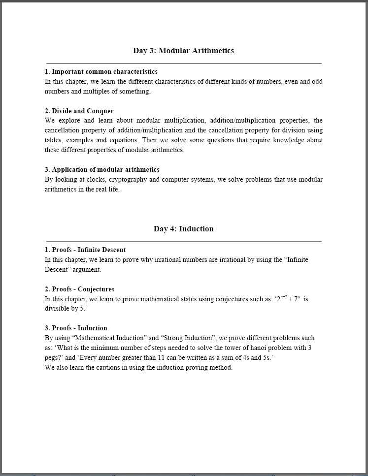 Lecture Notes | Math Science Camp